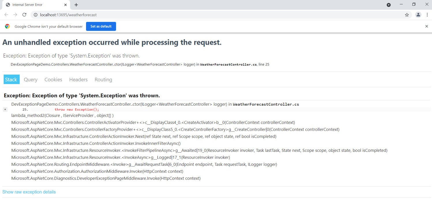 How To Use The Developer Exception Page In Asp Core Mvc Infoworld Hiswai