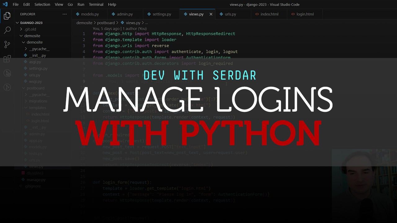 How to manage logins and users for a Django website using Python ... How to manage logins and users for a Django website using Python ...