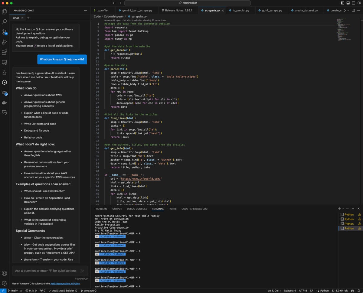 Amazon Q Developer review: Code completions, code chat, and AWS skills ... Amazon Q Developer review: Code completions, code chat, and AWS skills ...